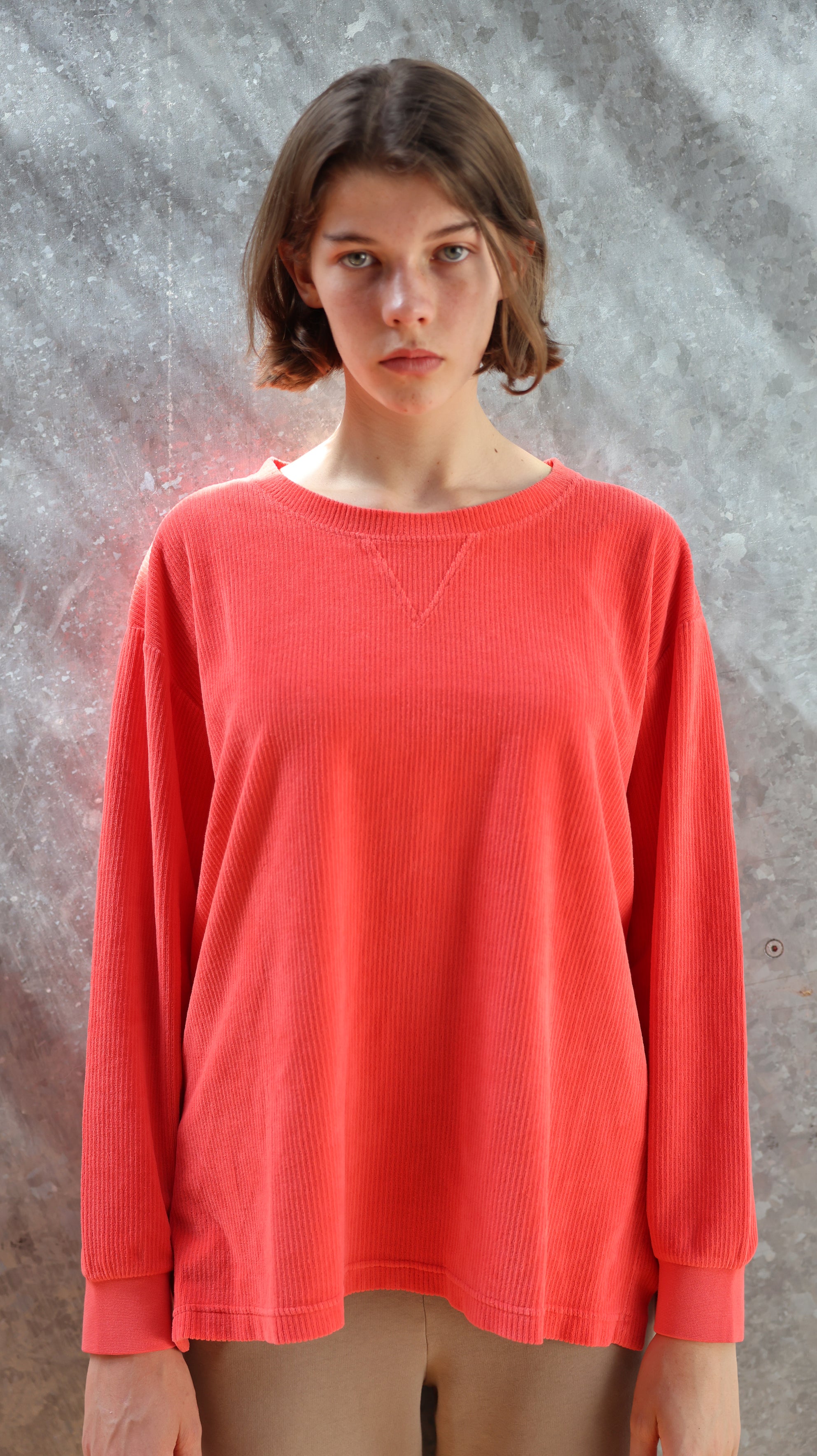 Hazel Corduroy Crew Top - Lipstick – Maya Melbourne